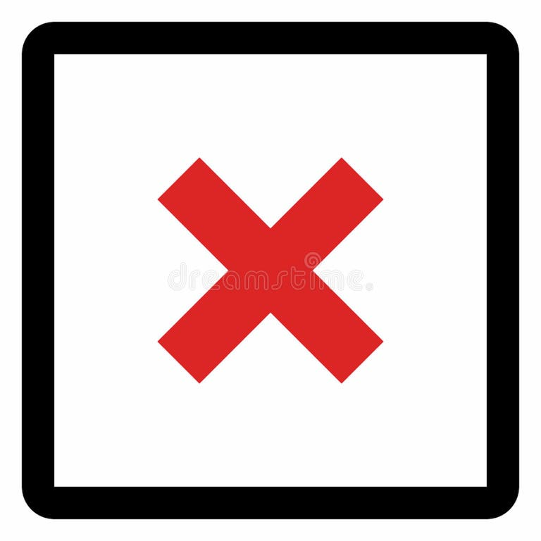 Wrong Marks, Cross Marks, Rejected, Disapproved, No, False, Not Ok ...