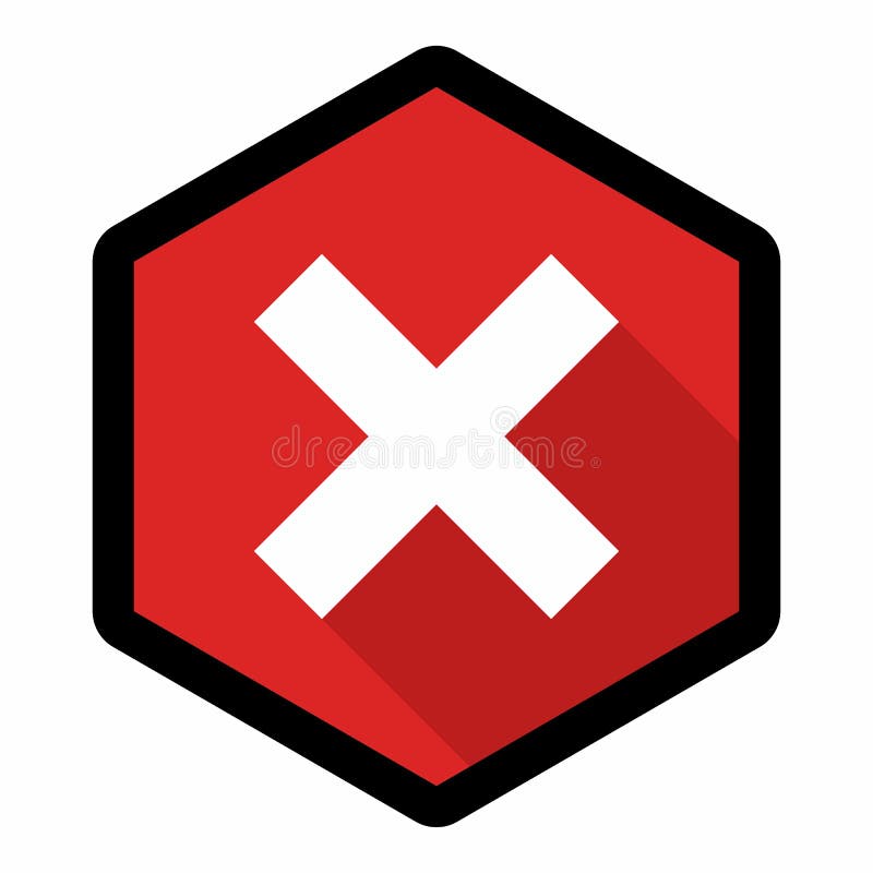 Wrong Marks, Cross Marks, Rejected, Disapproved, No, False, Not Ok ...