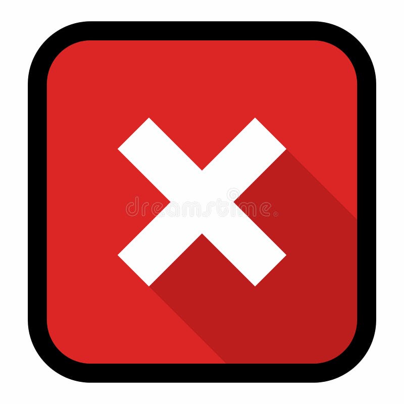 Wrong Marks, Cross Marks, Rejected, Disapproved, No, False, Not Ok ...