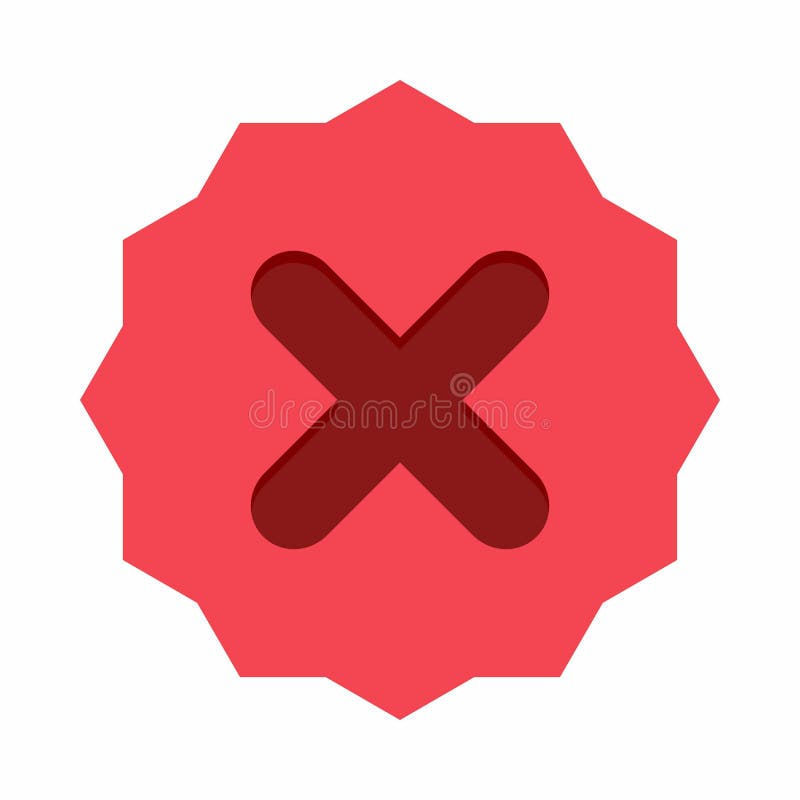 Wrong Marks, Cross Marks, Rejected, Disapproved, No, False, Not Ok ...