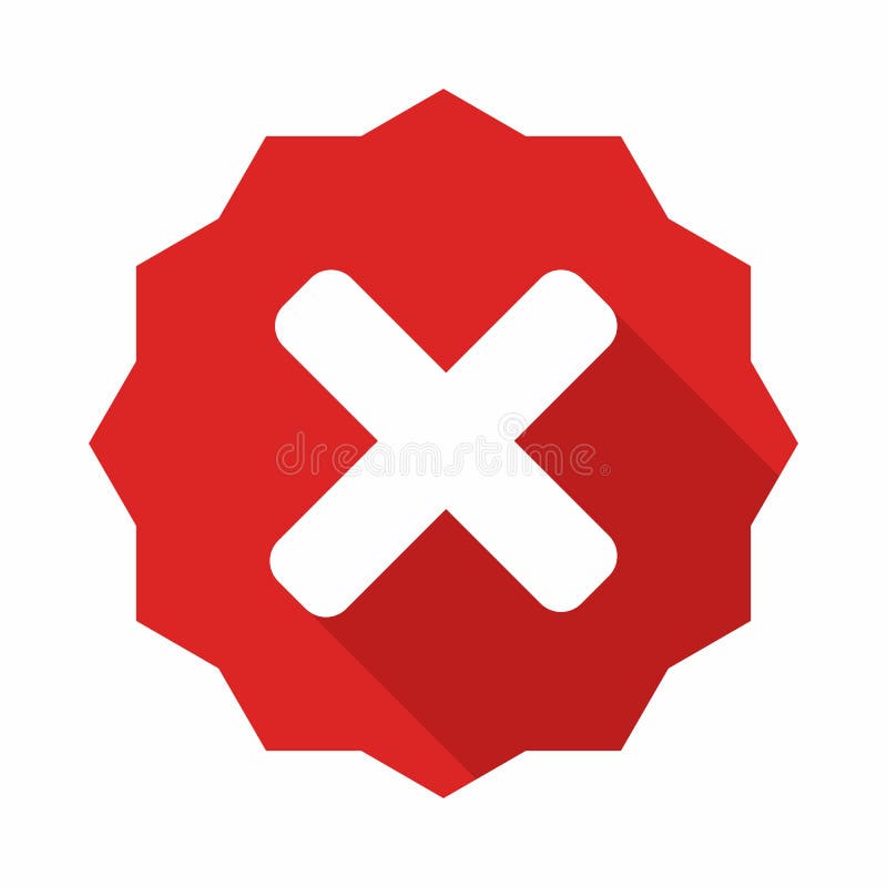 Wrong Marks, Cross Marks, Rejected, Disapproved, No, False, Not Ok ...