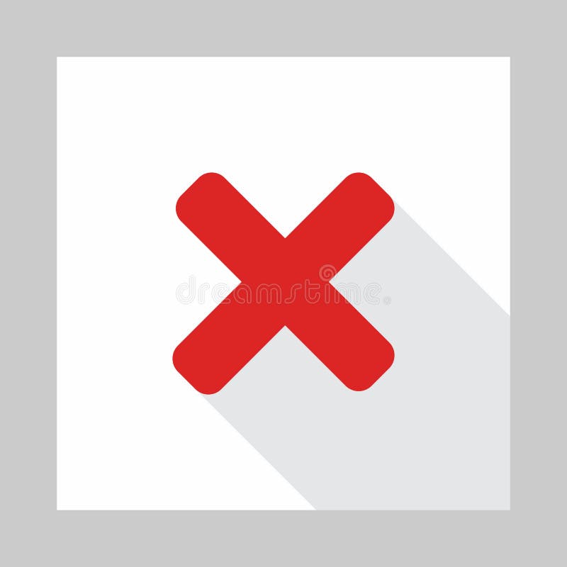 Wrong Marks, Cross Marks, Rejected, Disapproved, No, False, Not Ok ...