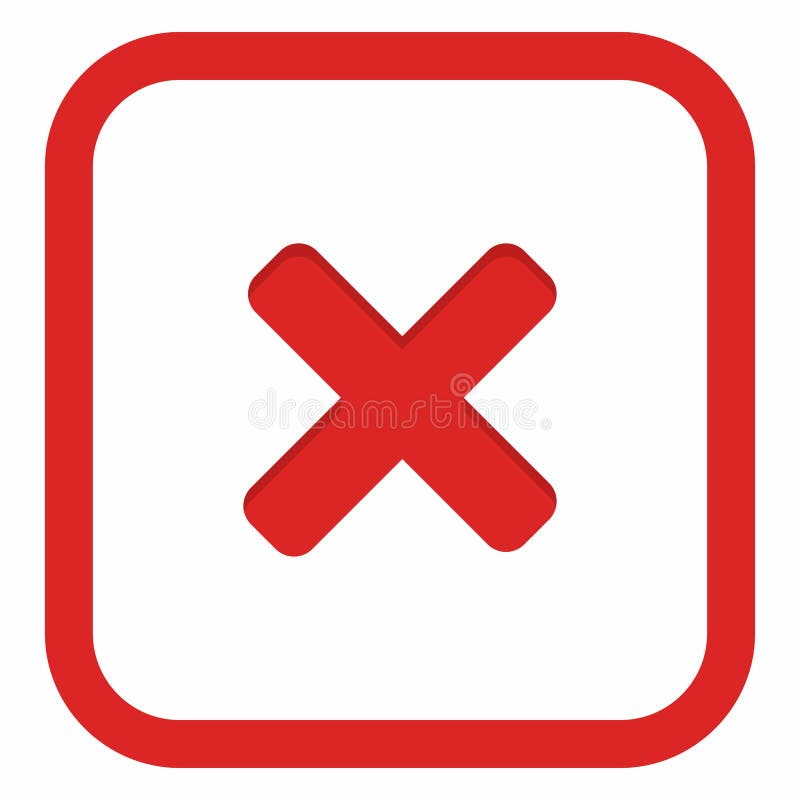 Wrong Marks, Cross Marks, Rejected, Disapproved, No, False, Not Ok ...