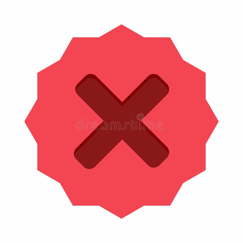 Wrong Marks, Cross Marks, Rejected, Disapproved, No, False, Not Ok ...