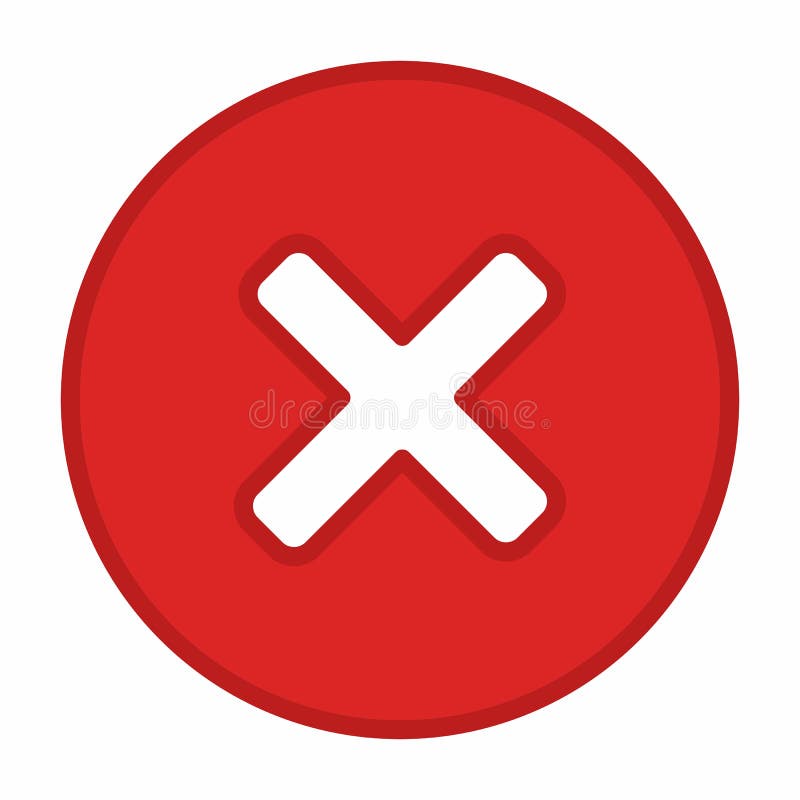 Wrong Marks, Cross Marks, Rejected, Disapproved, No, False, Not Ok ...