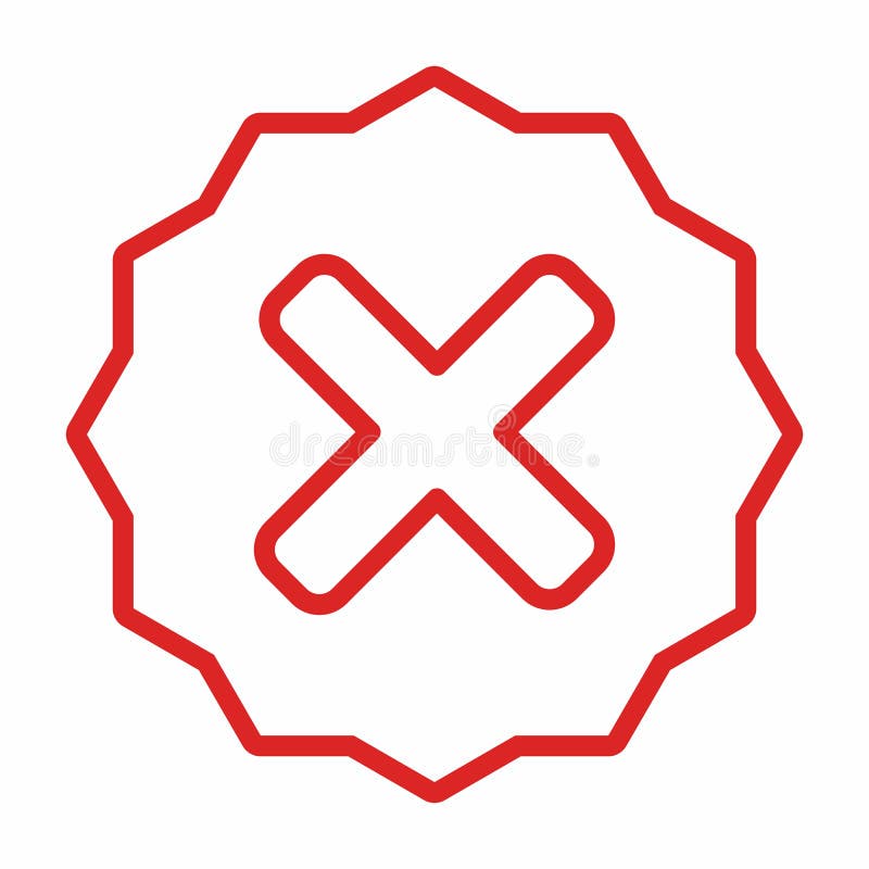 Wrong Marks, Cross Marks, Rejected, Disapproved, No, False, Not Ok ...