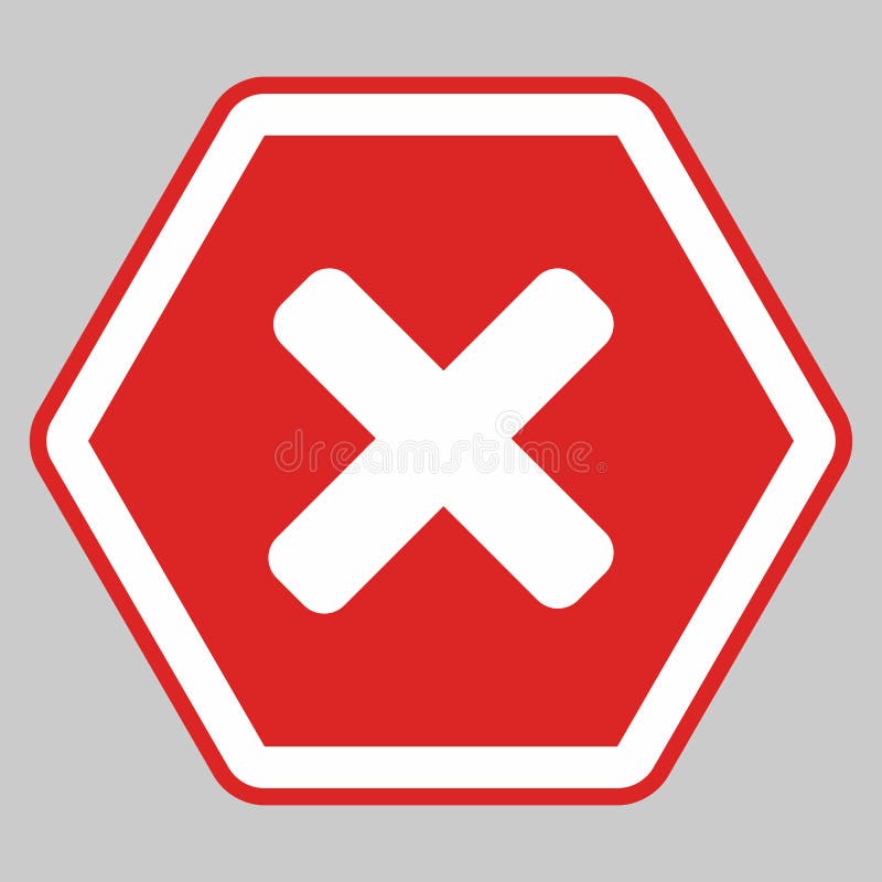 Wrong Marks, Cross Marks, Rejected, Disapproved, No, False, Not Ok ...