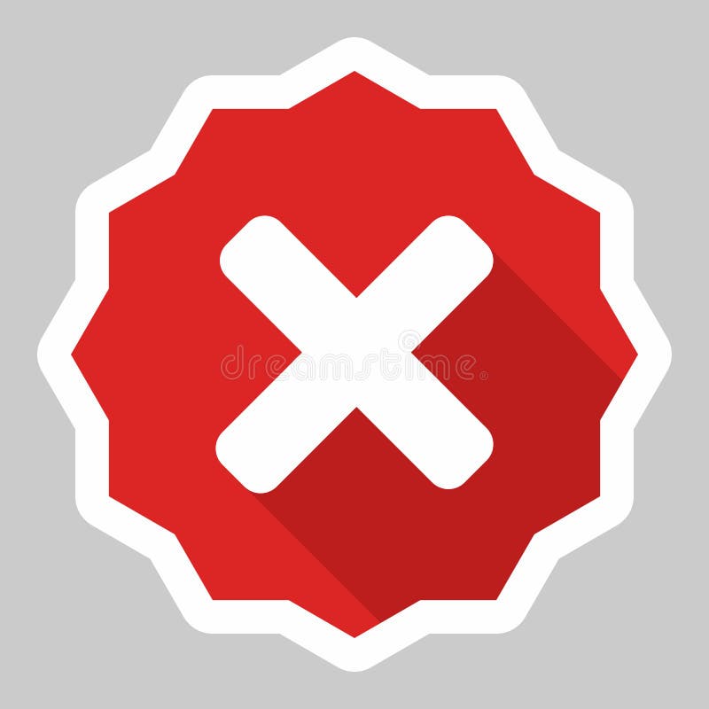 Wrong Marks, Cross Marks, Rejected, Disapproved, No, False, Not Ok ...