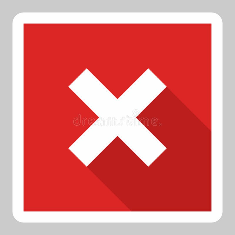 Wrong Marks, Cross Marks, Rejected, Disapproved, No, False, Not Ok ...