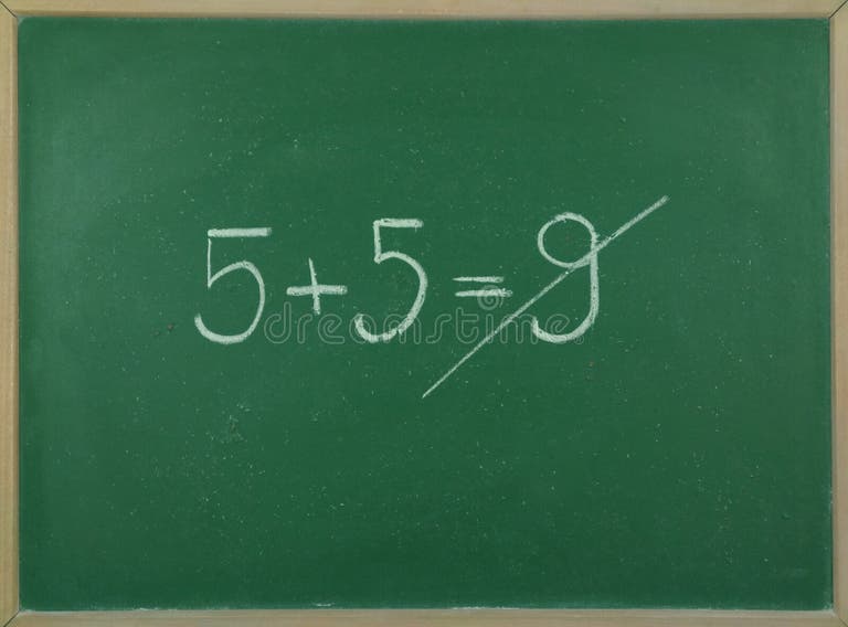 Wrong math stock photo. Image of green, text, math, blackboard - 215077422