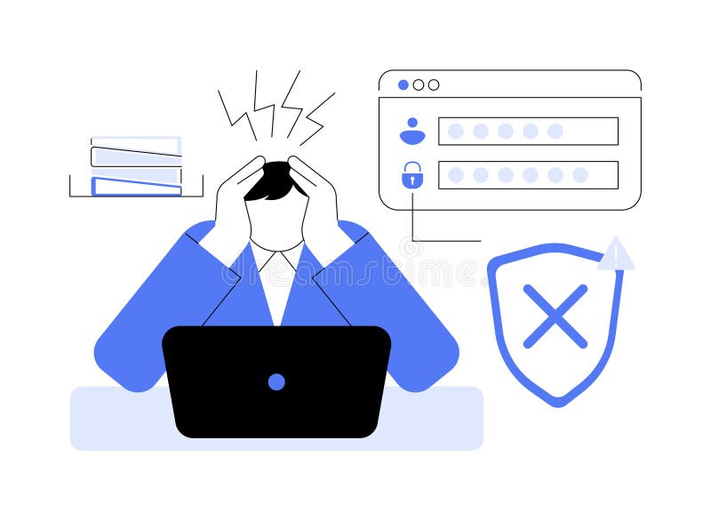 Wrong Password Abstract Concept Vector Illustration. Stock Vector ...