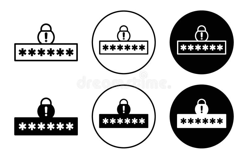 Wrong password code icon stock illustration. Illustration of protect ...