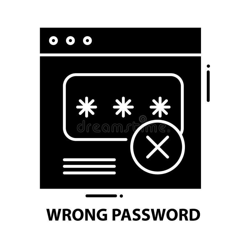 Wrong Password Thin Line Color Vector Icon Stock Vector - Illustration ... Wrong Password Thin Line Color Vector Icon Stock Vector - Illustration ...
