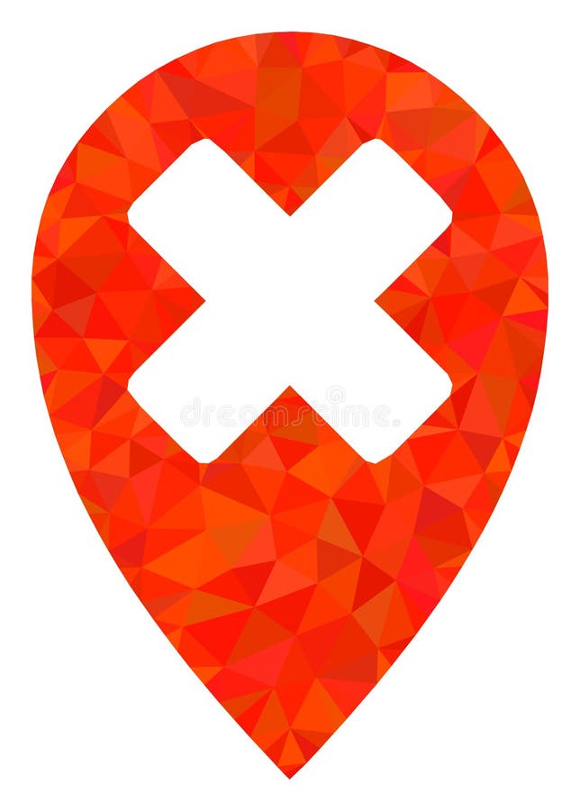 Wrong Place Lowpoly Icon stock vector. Illustration of polygonal ...
