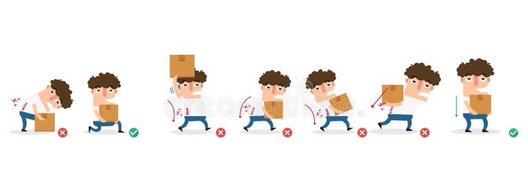 Wrong and Right Carrying Position Improper or Against Proper Carrying ...