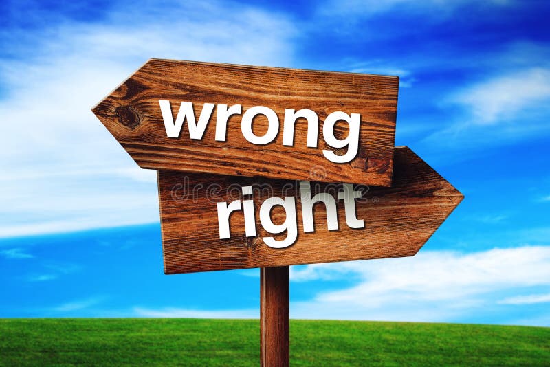 Right or wrong direction stock image. Image of opting - 51401775