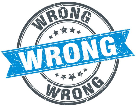 Wrong round grunge stamp stock vector. Illustration of sticker - 94371093