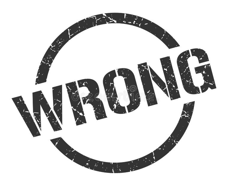 Wrong stamp stock vector. Illustration of wrong, circle - 136896291