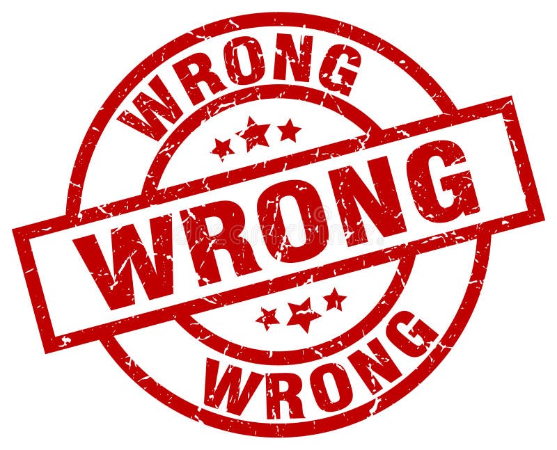 Wrong Red Round Symbol Isolated Stock Illustration - Illustration of ...