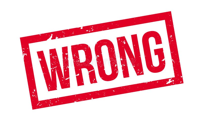 Wrong rubber stamp stock illustration. Illustration of button - 83094324