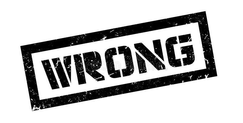 Wrong rubber stamp stock illustration. Illustration of correction ...