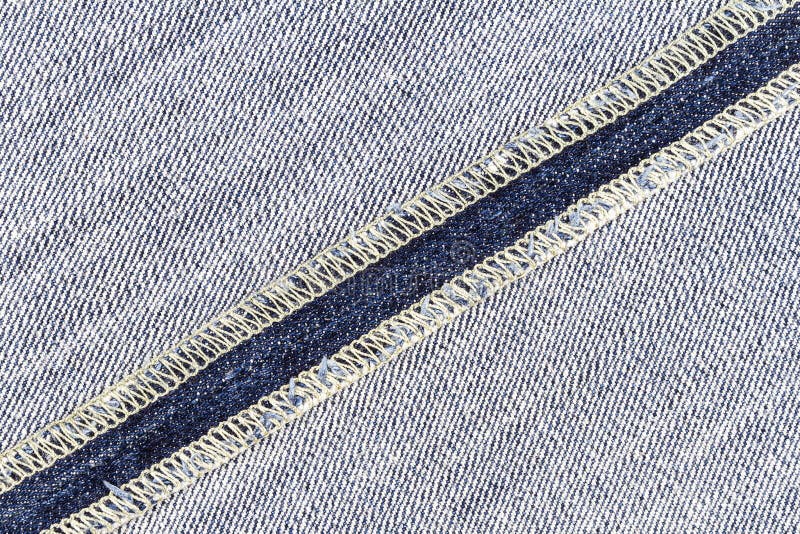 Wrong side of jeans fabric stock photo. Image of indigo - 196756594