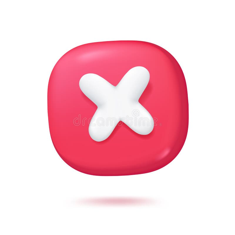 Wrong Sign on Red Button Authentication of Rights Denial of Mistake. 3d ...