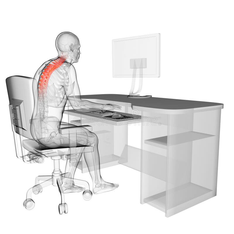 Skeleton Sitting Computer Stock Illustrations – 127 Skeleton Sitting ...