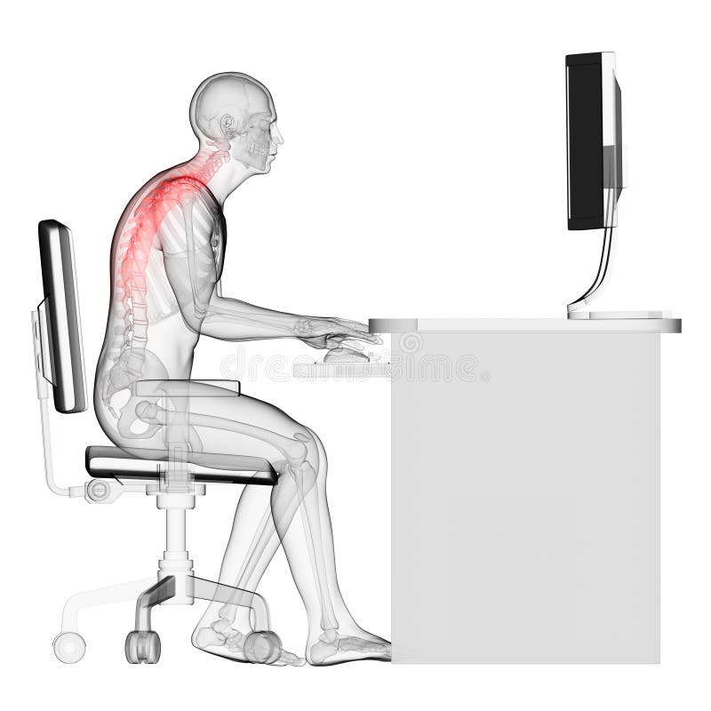 Skeleton Sitting Computer Stock Illustrations – 86 Skeleton Sitting ...