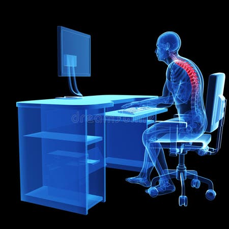 Skeleton Sitting Computer Stock Illustrations – 86 Skeleton Sitting ...