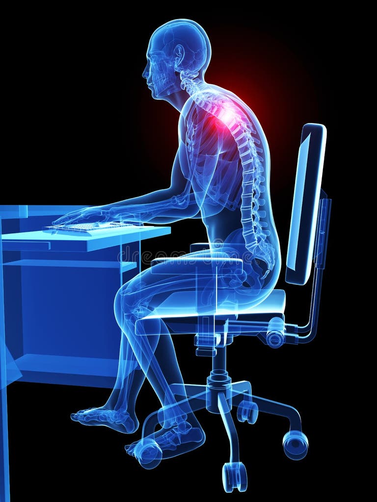Skeleton Sitting Computer Stock Illustrations – 86 Skeleton Sitting ...