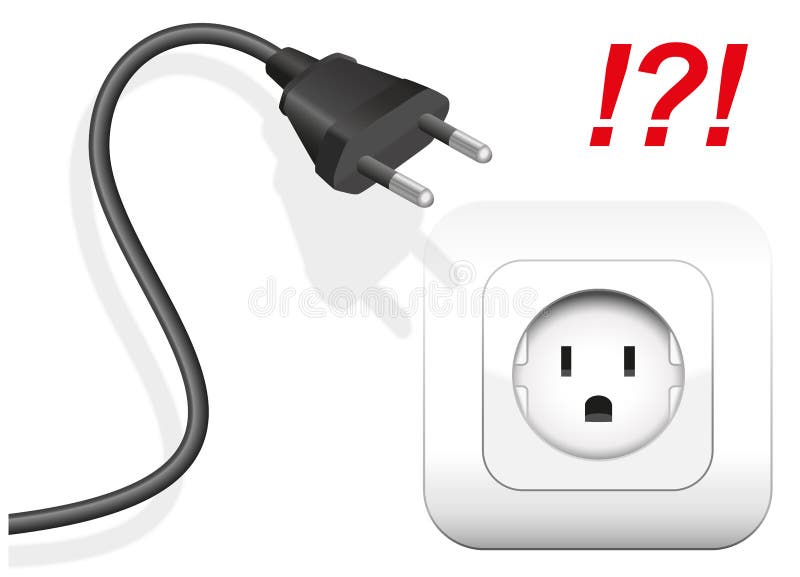 Wrong Socket Plug Connector Stock Vector - Illustration of connection ...