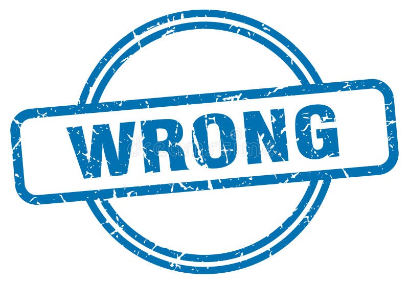 Wrong Stamp. Wrong Square Grungy Isolated Sign. Stock Vector ...