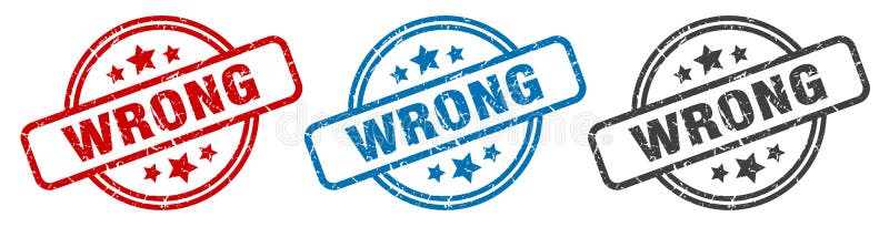 Wrong stamp stock vector. Illustration of sign, label - 122182731