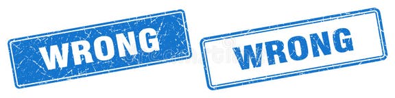 Wrong Stamp Set. Wrong Square Grunge Sign Stock Vector - Illustration ...