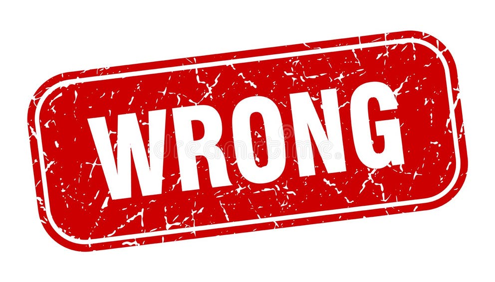 Wrong Stamp. Wrong Square Grungy Isolated Sign Stock Vector ...