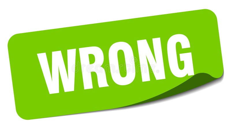 Wrong Sticker Stock Illustrations – 3,588 Wrong Sticker Stock ...