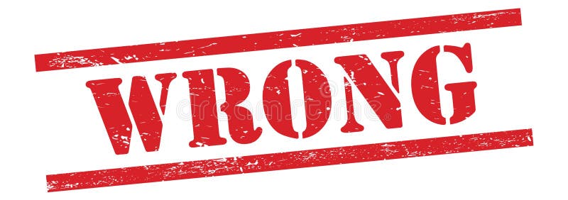 Wrong Red Text Style Effect Stock Vector - Illustration of color, adobe ...