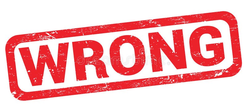 Wrong Red Text Style Effect Stock Vector - Illustration of color, adobe ...