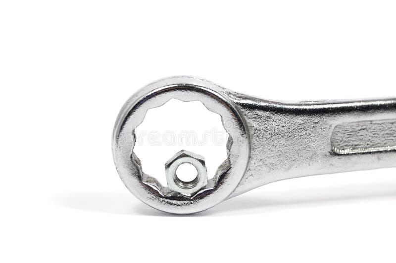 Wrong Tool: Big Wrench with Little Nut Stock Image - Image of tool ...
