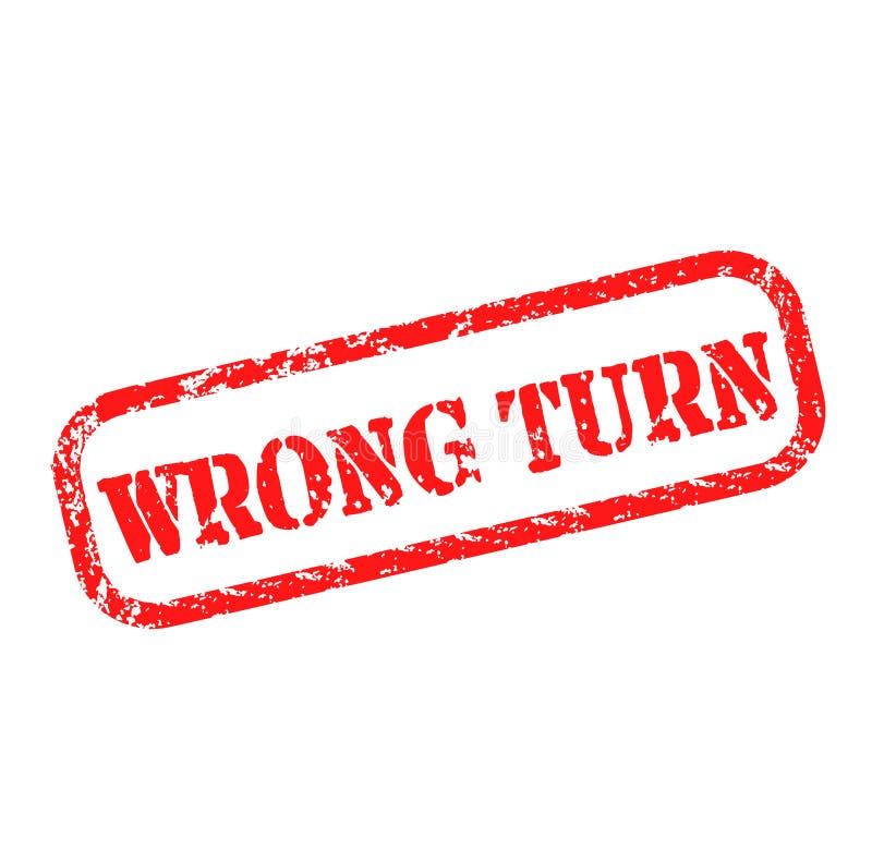 Wrong turn stamp in korean stock vector. Illustration of icon - 125380608