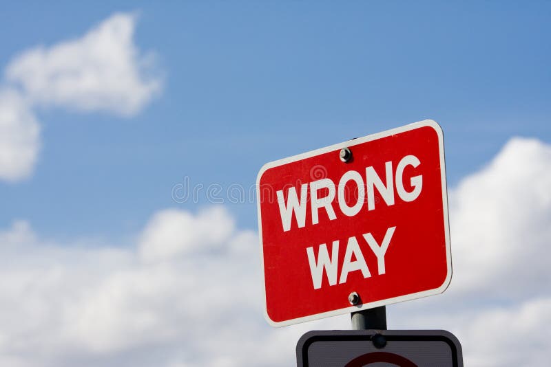 Wrong way stock image. Image of wrong, clouds, white - 13727489