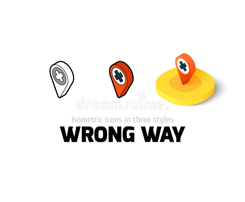 Wrong Way Icon in Different Style Stock Vector - Illustration of sign ...