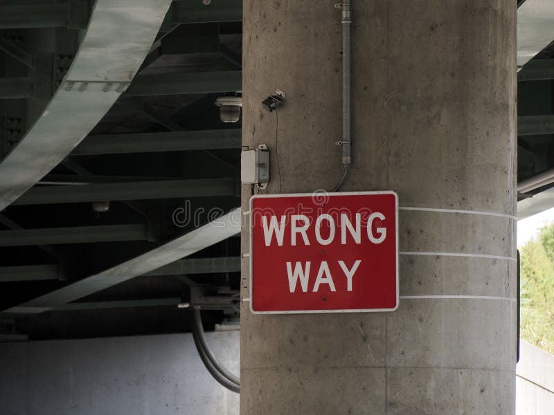 Wrong way red sign detail stock image. Image of wrong - 371080093