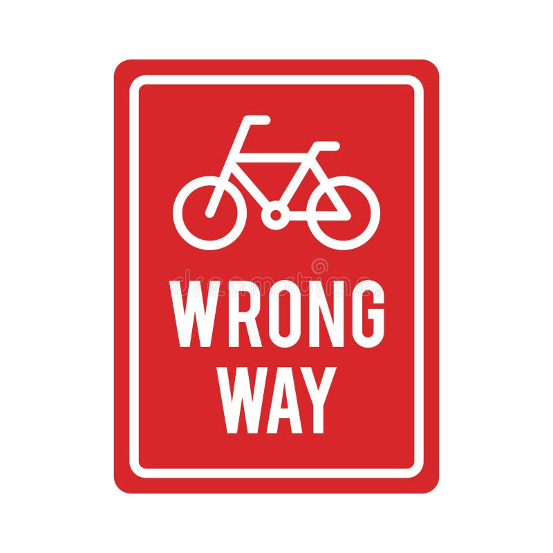 Wrong Way Road Sign. Vector Illustration Decorative Design Stock Vector ...