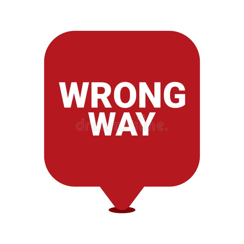 Wrong Way Road Sign. Vector Illustration Decorative Design Stock Vector ...