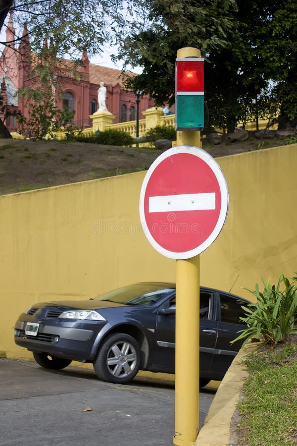 Wrong Way Signal (no-entry) Stock Image - Image of warning, driving ...