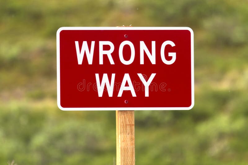 Wrong way stock photo. Image of wrong, road, rectangle - 32183456