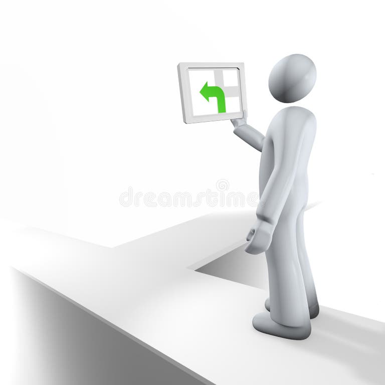 Wrong way turn - GPS maps stock illustration. Illustration of indicator ...