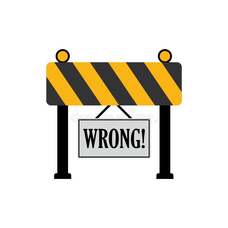 Wrong Word on a Road Construction Sign Sticker Stock Vector ...